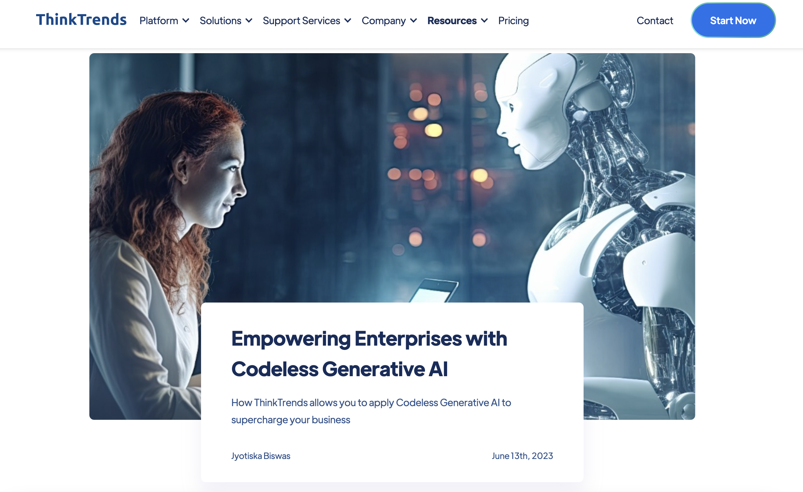 ThinkTrends Blog - Empowering Enterprises with Codeless Generative AI