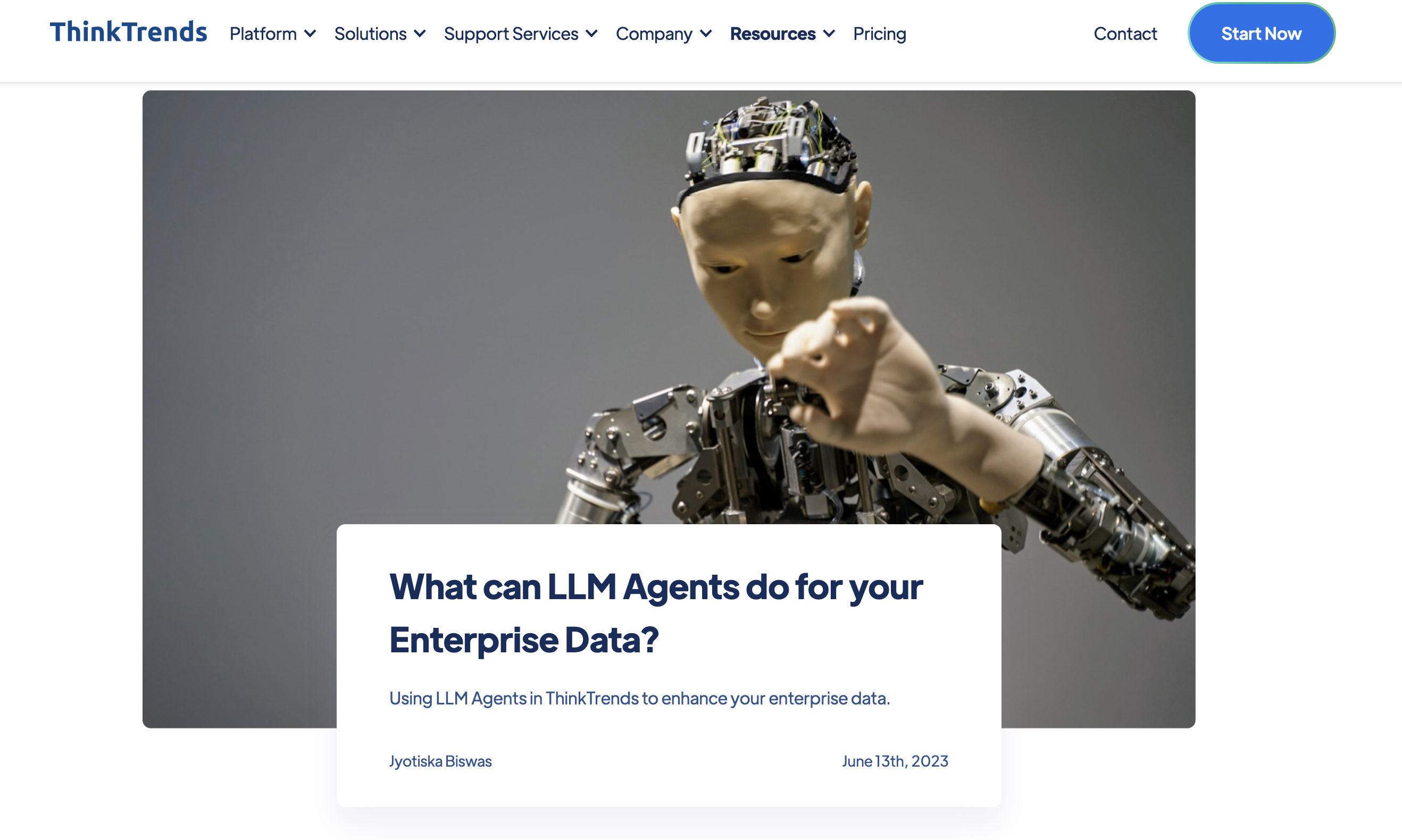 ThinkTrends Blog - What can LLM Agents do for your Enterprise Data?