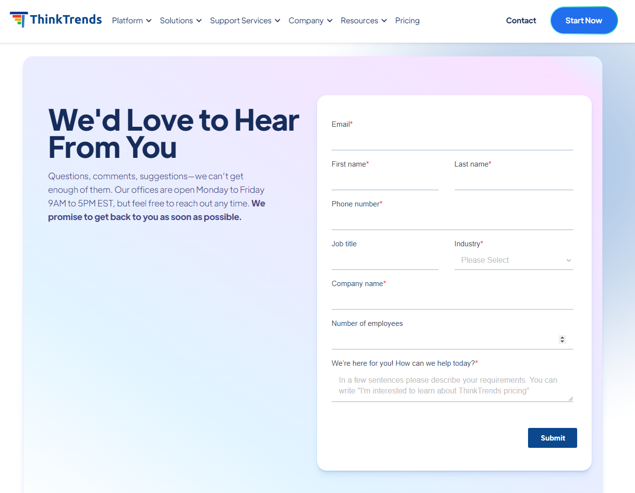 ThinkTrends - Contact Us